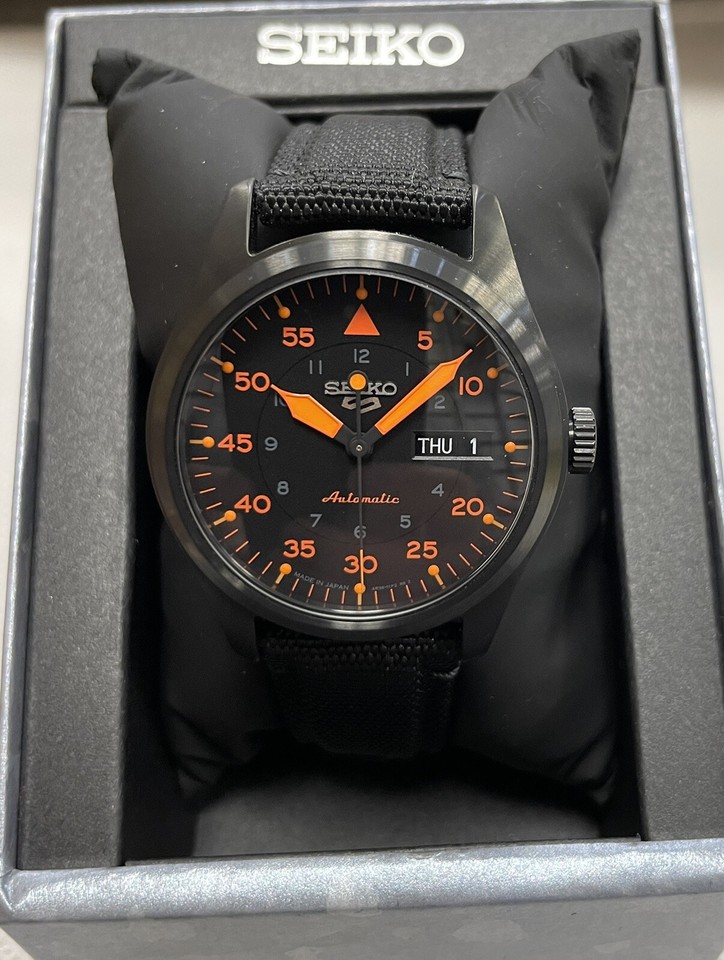 SEIKO 5 Automatic Nylon Band 40mm Black Dial Men’s Watch SRPH33 24 ...