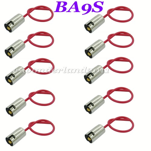 10Pcs BA9S T4W Light Bulb Socket Holder Metal - Side LED Light Cars ...