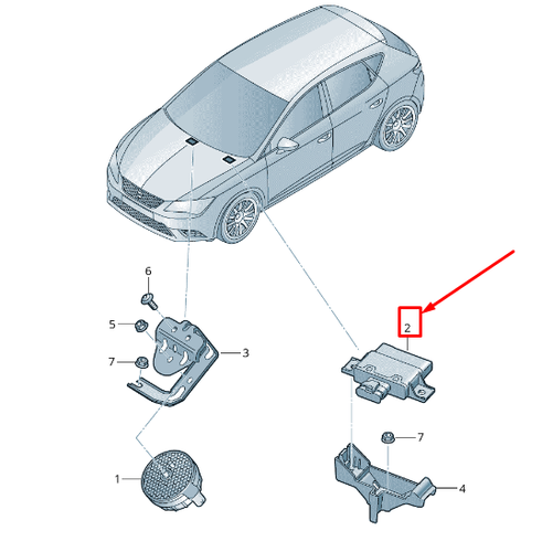 New SEAT LEON 5F Impact Sound Control Unit 5F0907159A | eBay