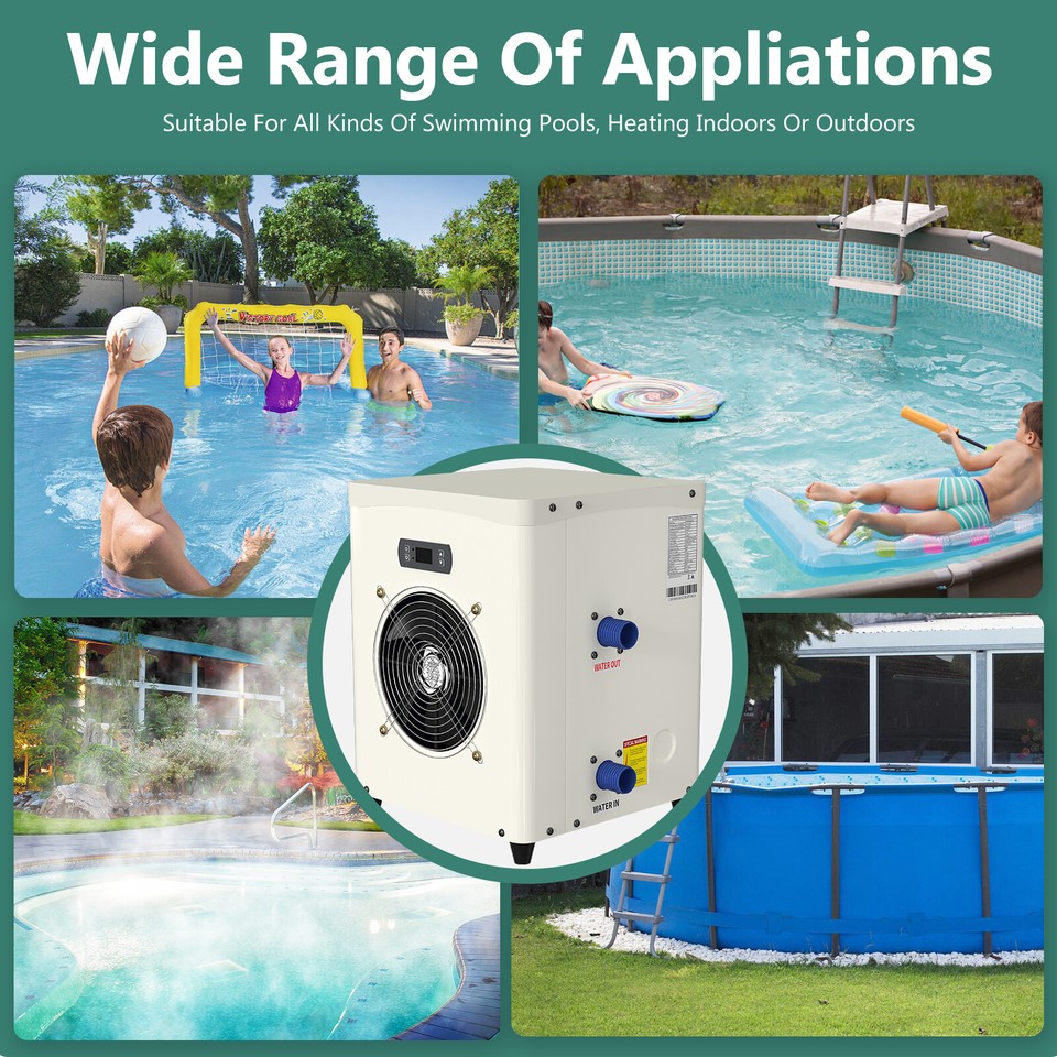 SLSY Above Ground Pools Heater 110V Electric Pool Heater&Titanium Heat ...