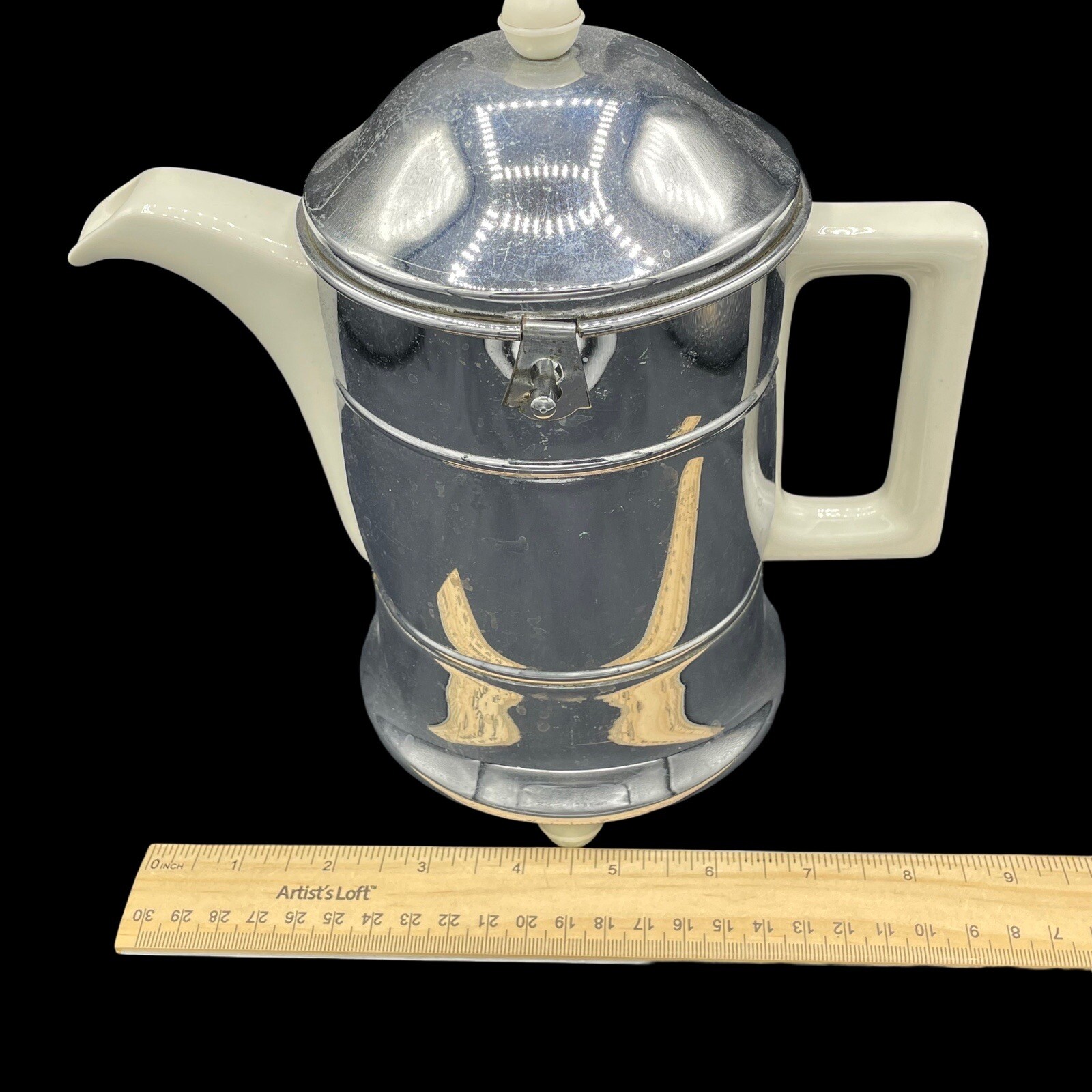 VTG Everhot PBB Mid Century Coffee Pot Tea Pot Creamer Sugar Chrome ...