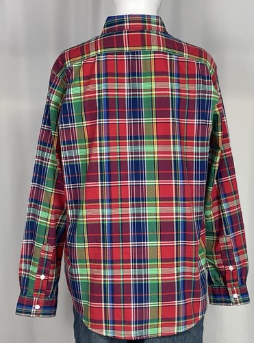 Polo Ralph Lauren Mens Classic Fit Red Plaid Long Sleeve Button Up ...