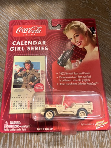 Johnny Lightning Military Willys Jeep #12 Coca-Cola Calendar Girl 1:64 ...