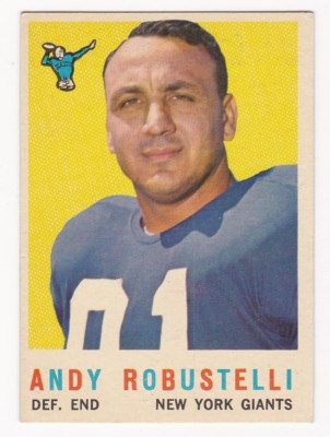 ANDY ROBUSTELLI 1959 Topps Football # 147 New York Giants Ex Plus - NM ...