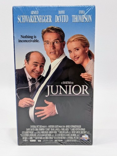 Junior (VHS, 1995) NEW SEALED Arnold Schwarzenegger Danny DeVito Emma ...