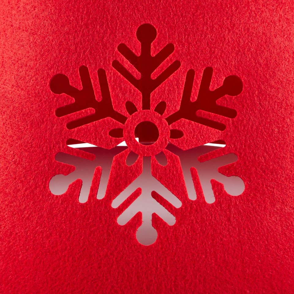 Christmas Tree Band (23" Felt Tree Collar - Red with Snowflake Cutout ...