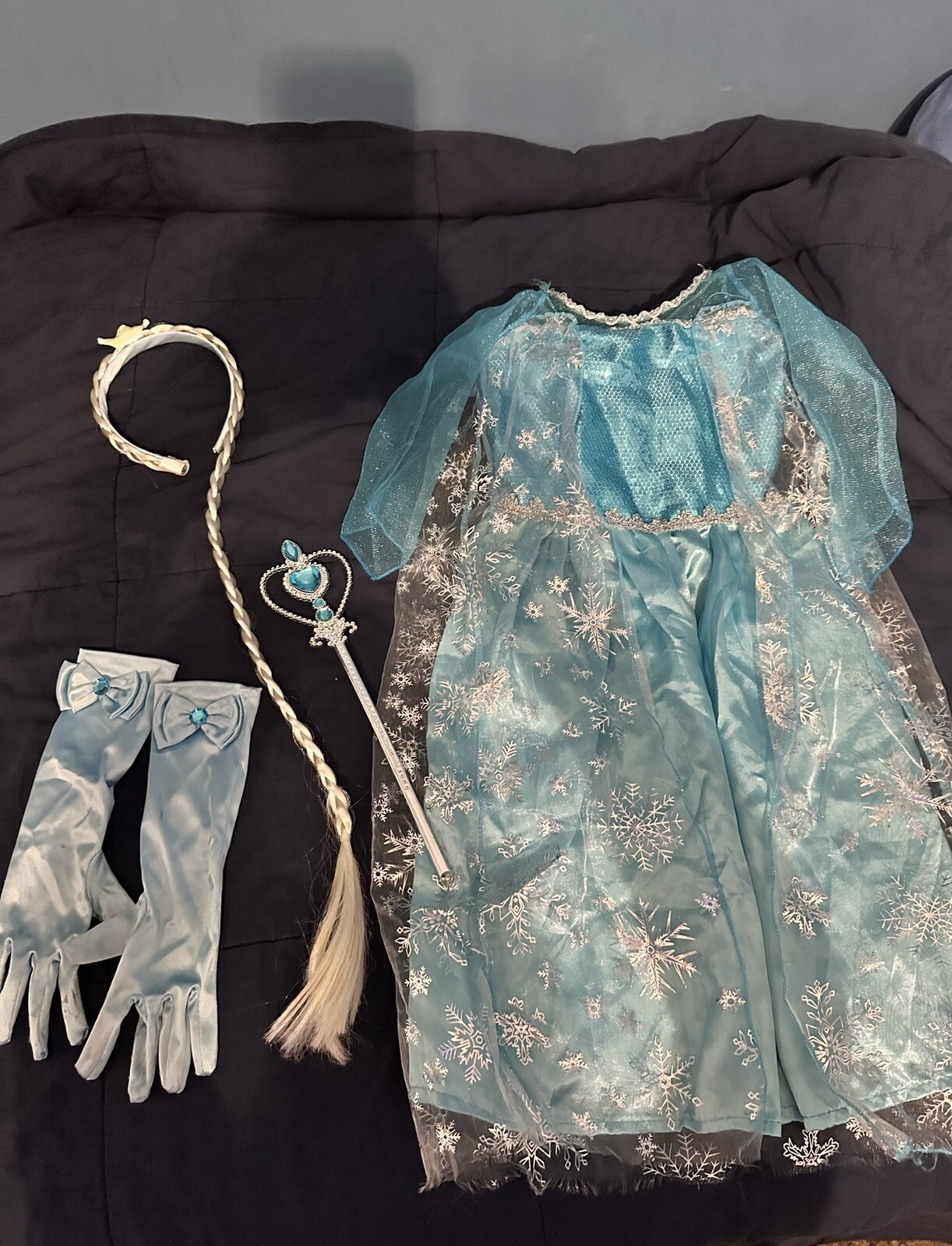 Disney Frozen Elsa Girls Halloween Costume Size 3-4 Y… - Gem