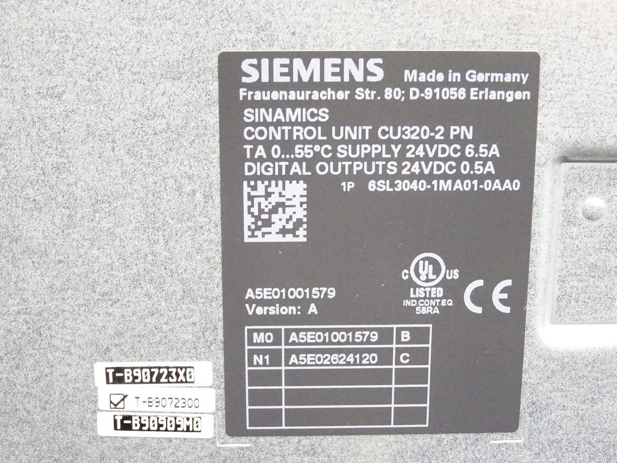Siemens Sinamics Control Unit CU320-2 PN 6SL3040-1MA01-0AA0 | eBay