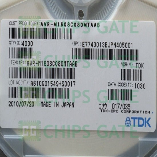 9PCS AVR-M1608C080MTAAB VARISTOR 8V 30A 650PF 0603 SMD 1608 AVR-M1608 ...