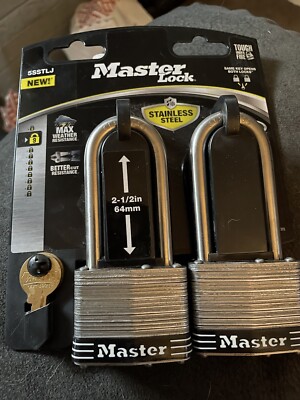 Master Lock 5SSTLJ Stainless Steel 2-1/2 Inches Weather Resistant Lock ...