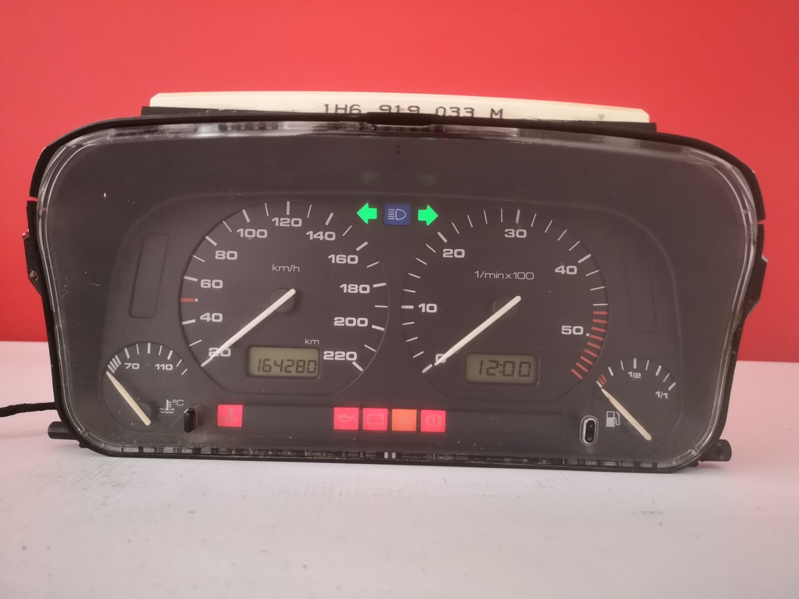 Instrument Cluster Speedometer for VW GOLF mk3 1.9TD Diesel 164280km ...