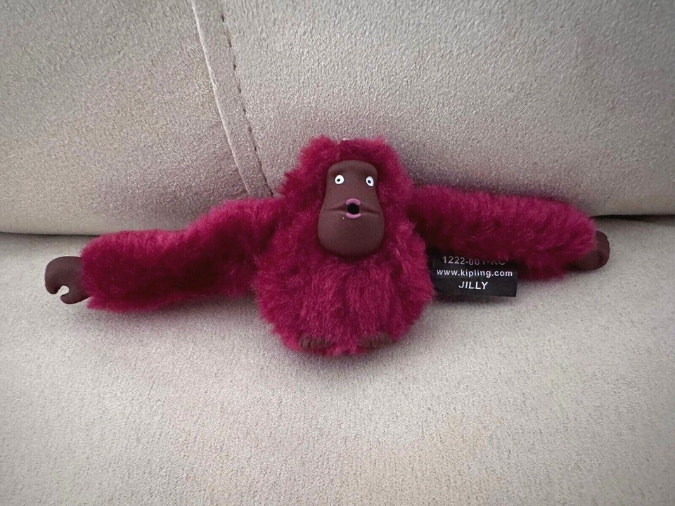 NWT KIPLING MONKEY KEYCHAIN KEY RING CHARM BLACK RED GRAY BLUE GREEN ...