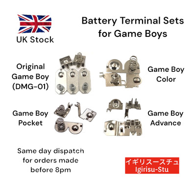 Nintendo Game Boy/Gameboy Replacement Battery Contacts/Terminals GBA ...