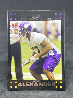 RUFUS ALEXANDER 2007 Topps Football RC Rookie #369 VIKINGS | eBay