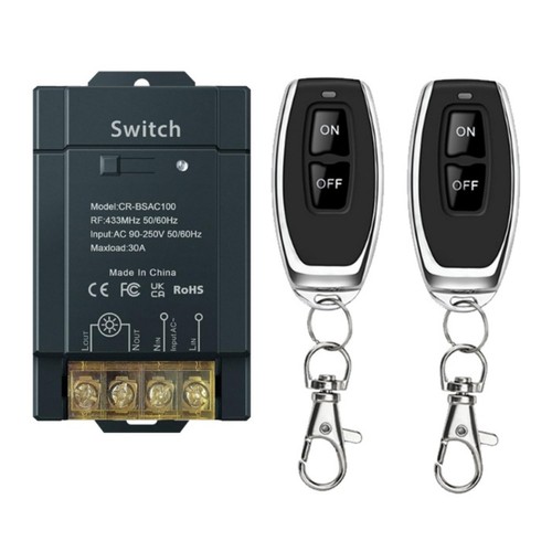 433Mhz Wireless Remote Control Switch AC 110V 120V 240V 220V 30A ...