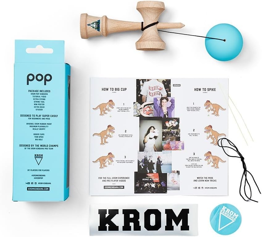 KROM Kendama KROM POP Chrome Pop 16cm Light Blue Japan | eBay