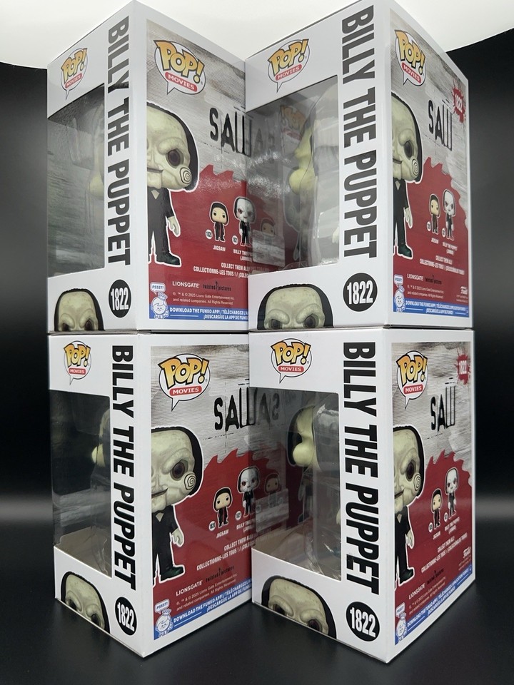 Lot of 4 Funko Pop Billy the Puppet #1822 Saw Movie Limited Edition 9500 PCS | eBay