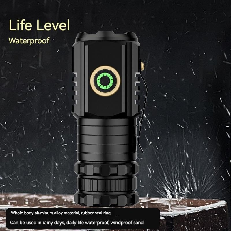 Mini Magnetic Flashlight USB C Rechargeable Small LED Flashlight with ...