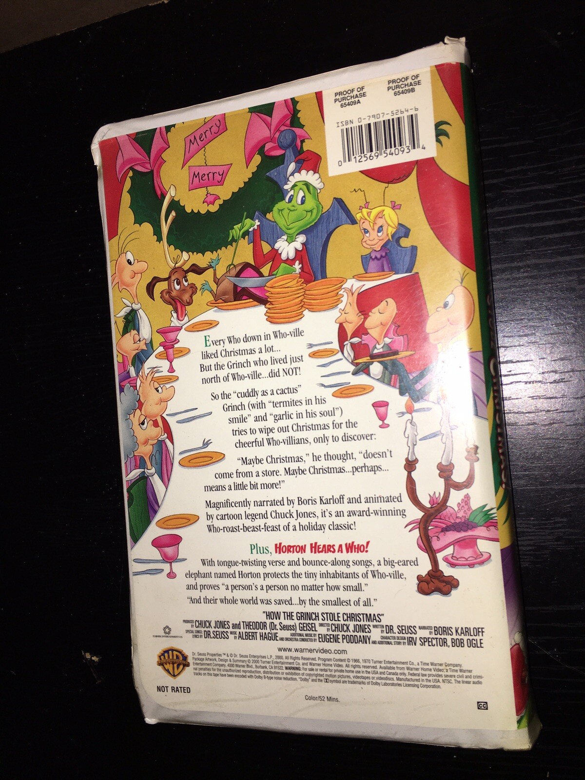 VHS Dr. Seuss’ How the Grinch Stole Christmas 1999 Clam Shell Tested ...