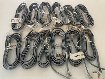 New Steren 7' Silver Modular Line Cord 304-007SL 884645703812 Lot of 12 ...