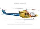 Bell 412 VH-NSV CHC Moorabbin 2013 - A3+ Profile Print | eBay