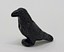 Peruvian Ceramic Bead Black Raven Crow Bird Classic or Tlingit Single ...