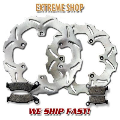 Front+Rear Rotor+Brake Pads for Yamaha WR 250 F (2003-2018) WR 450 F ...