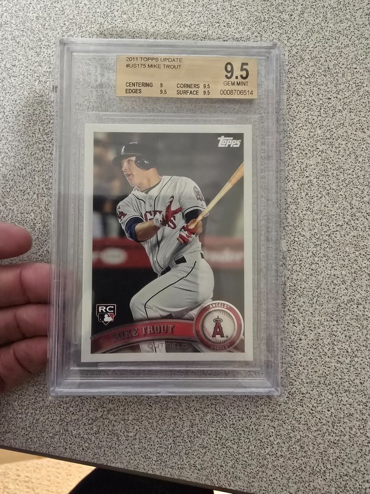 2011 Topps Update Mike Trout Rookie Card RC #US175 BGS 9.5 GEM MINT | eBay