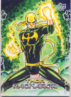 2017 Marvel Thor Ragnarok Sketch Card Santiago Iron Fist | eBay