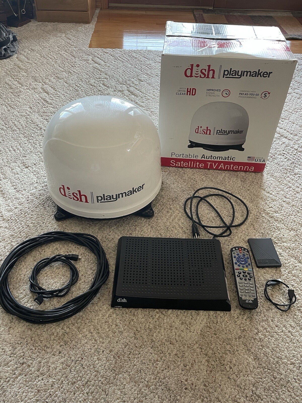 Dish Playmaker PA-1000 Portable Satellite TV Antenna +VIP211Z Receiver ...