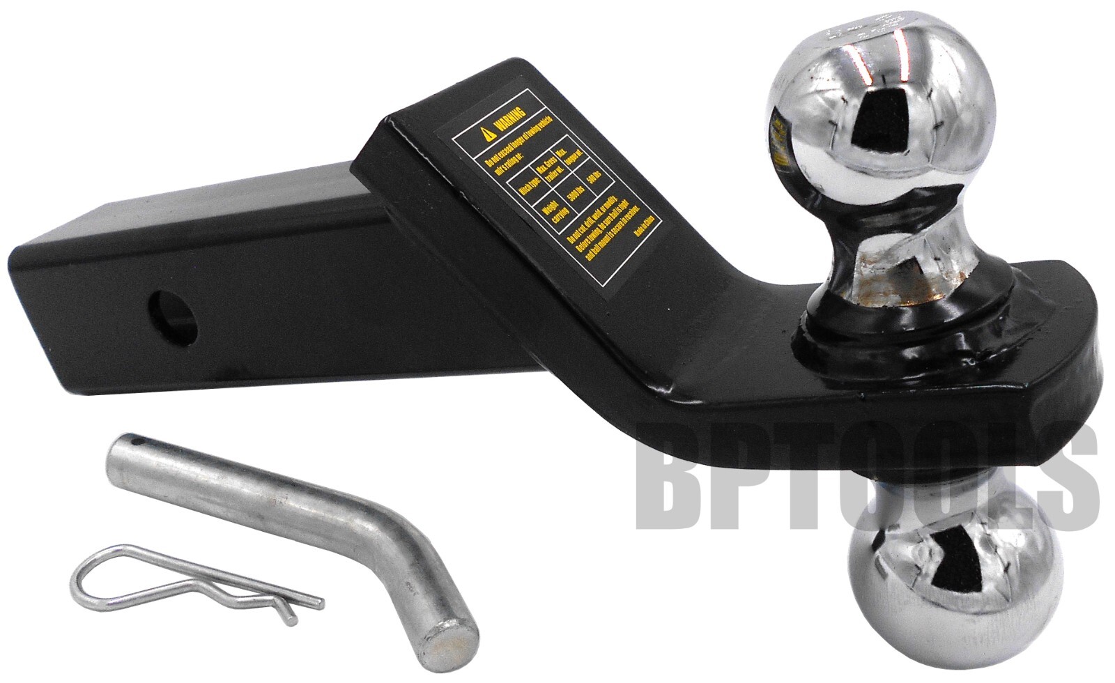 1-7/8" & 2" Double Hitch Ball Tube Receiver Tow Mount Trailer Truck ...