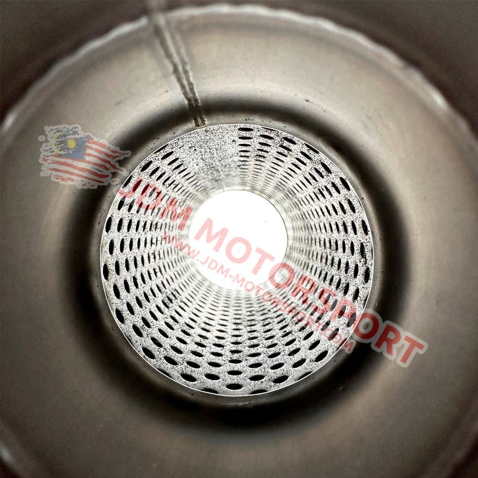 Spoon Sport Universal SINGLE EXHAUST MUFFLER Inlet 2.5in Outlet 3.5in ...