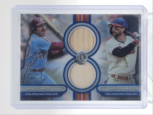 SCHMIDT HARPER 2024 TOPPS TRIBUTE DUAL BAT RELIC BLUE 001/150 Q0902 | eBay