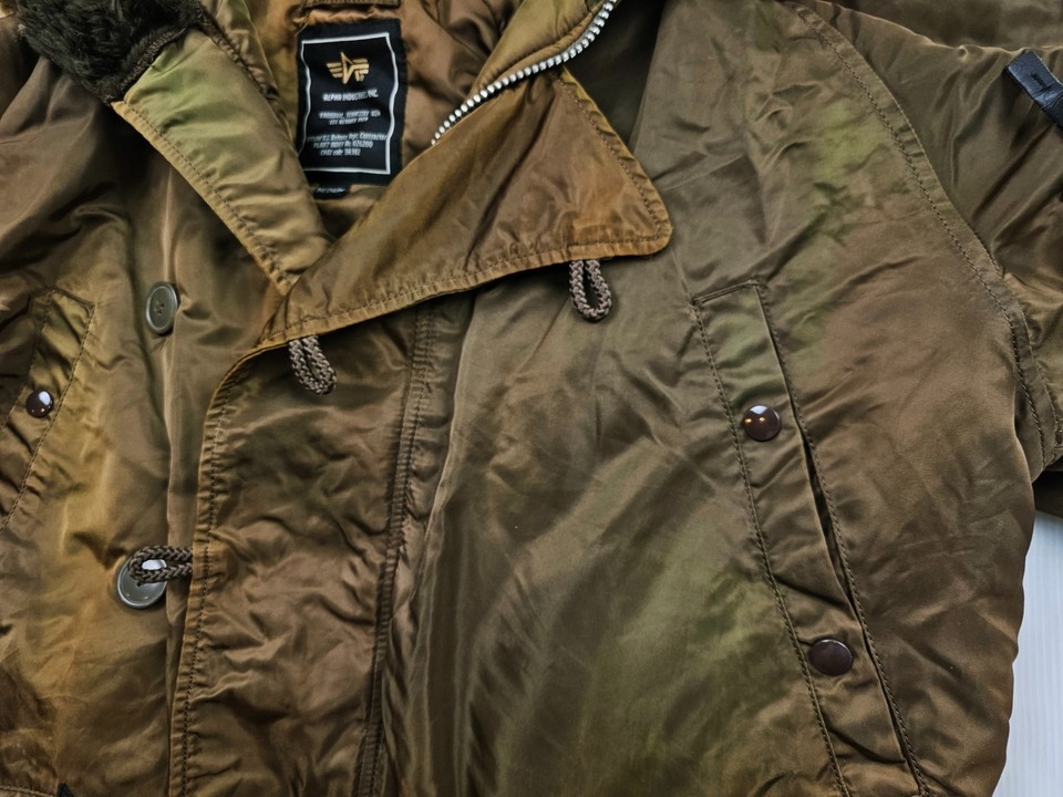 *HOT Men's ALPHA INDUSTRIES N-3B MILITARY PARKA COLD FUR HOODED Zip ...
