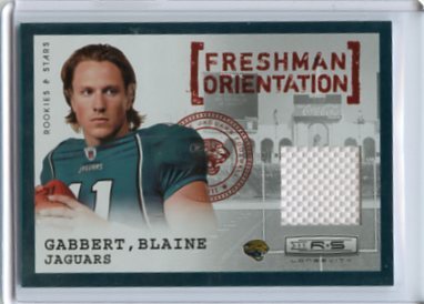 2011 ROOKIES & STARS #16 BLAINE GABBERT #25/249 JERSEY JSY ROOKIE RC ...