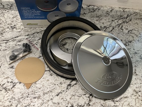 Proform 302-350 Chrome 13" Air Cleaner Kit With Raised Ford Racing Logo ...