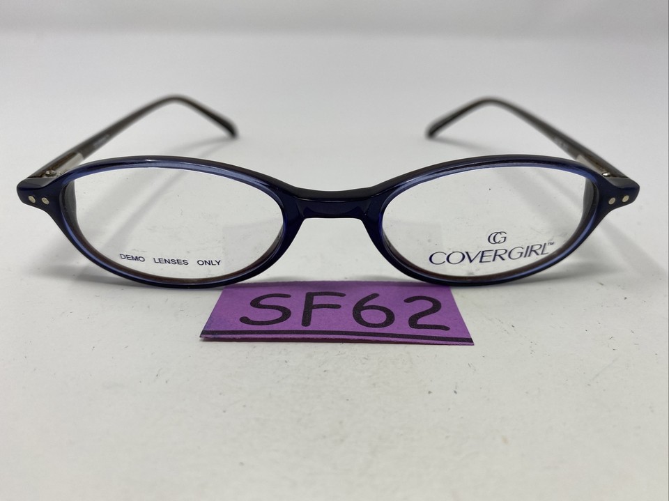COVERGIRL CG-102 BLU 46-16-135 Blue/Brown Full Rim Eyeglasses Frame ...