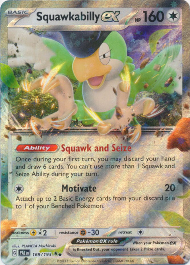 MP Pokemon Squawkabilly ex - 169/193 - Double Rare Moderately Played | eBay