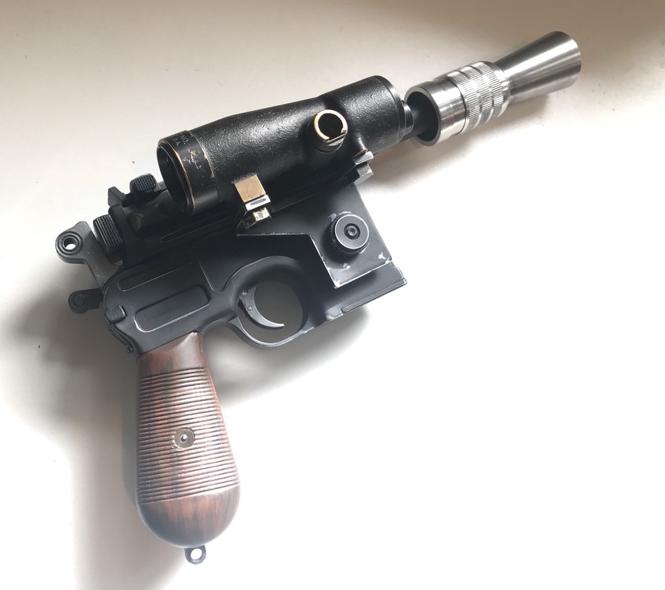 Han Solo Blaster ESB - VINTAGE MGC MAUSER & REAL WWII SCOPE! Star Wars ...