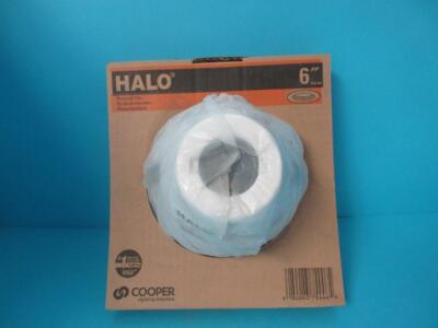 Halo 6” White Cone Baffle w/ Self-flange Recessed Light Fixture Trim ...