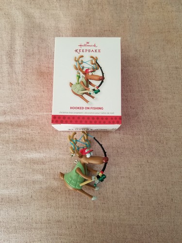 Hallmark Keepsake Ornament "Hooked On Fishing" 2013 - Reindeer ...