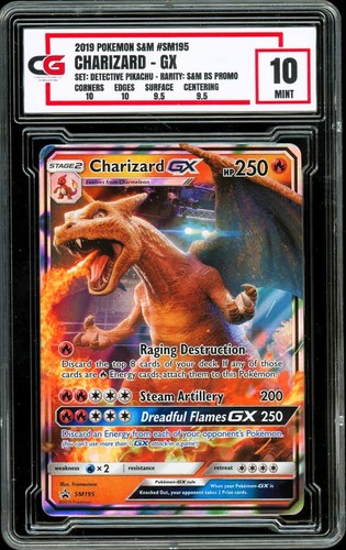 2019 Pokemon Sun & Moon Detective Pikachu Black Star Promo Charizard GX ...