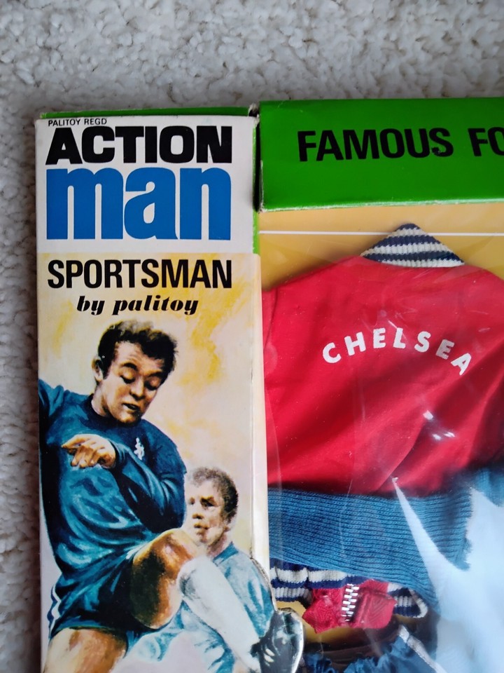 Vintage Palitoy Original Action Man Carded Chelsea footballer kit - MOC ...