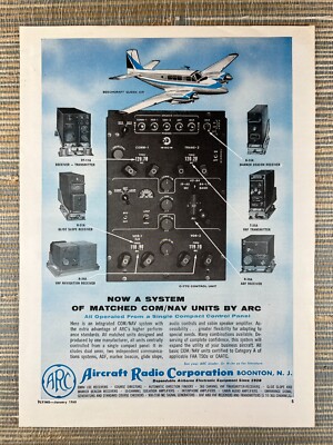 ARC Aircraft Radio Receiver Transmitter Com Nav Boonton NJ 1960 Vintage ...