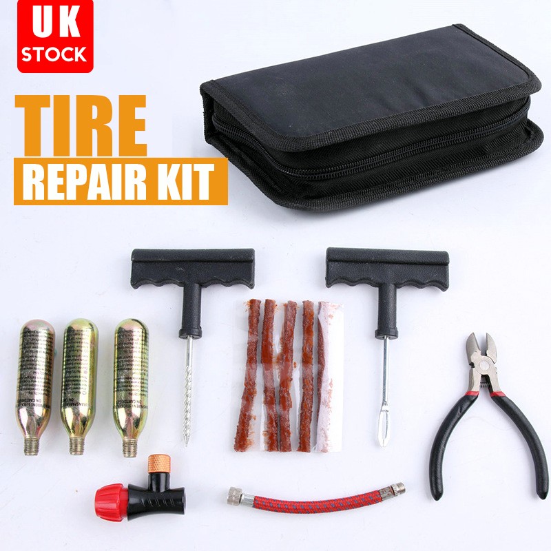 Emergency Car Van Motorcycle Puncture Repair Kit Tyre Plug Tubeless