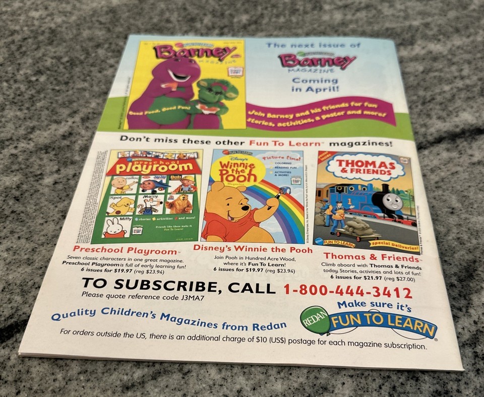 Vtg Barney Magazine, Vol 7 No.35 March/April 2003 Clean Posters ...