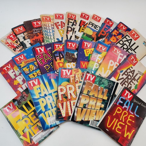 Lot of 25 Vintage TV Guide Fall Preview Magazines 1965–95 Estate ...