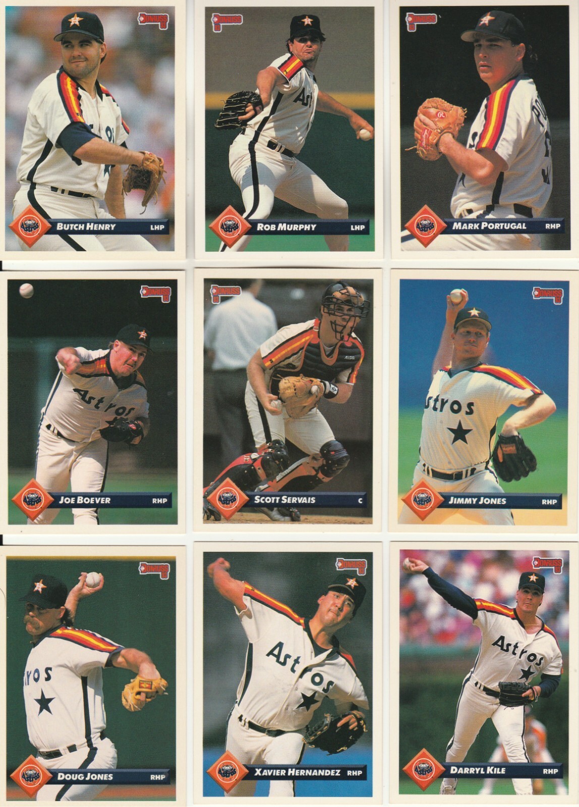 (28) 1993 Donruss Houston Astros (2 Series Complete Team Set) See Scans ...