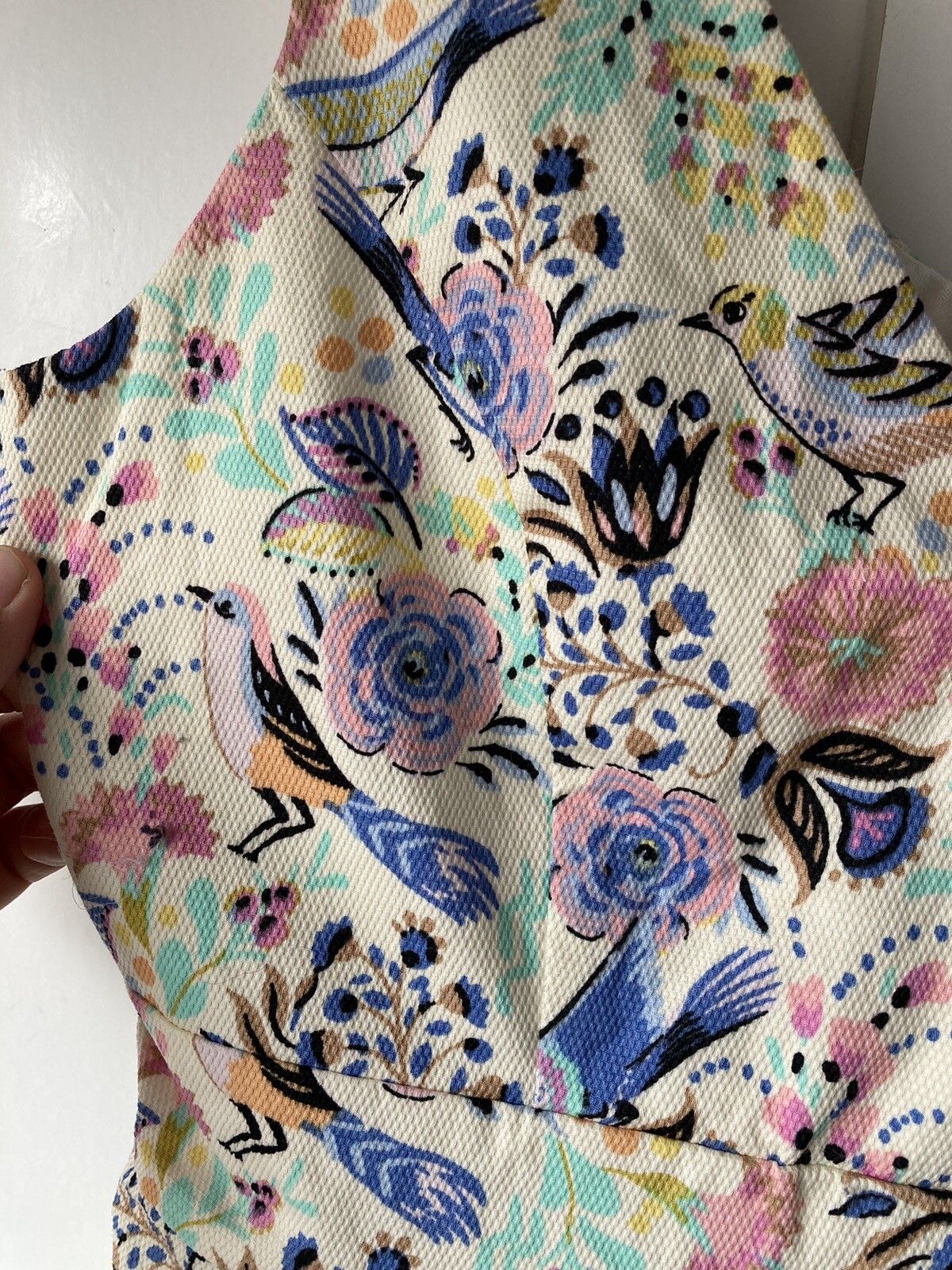 Monsoon Fusion Summer Dress Folk Floral Bird Boho 12 … - Gem