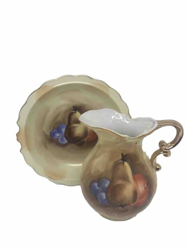 Enesco Japan Ceramic Pear Blueberry Fruit Pitcher and Wash Basin Bowl ...
